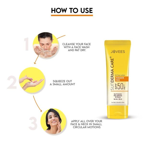 Jovees – Herbal Sun Derma Care Sunscreen SPF 50 PA+++, (100mL) — Best ...